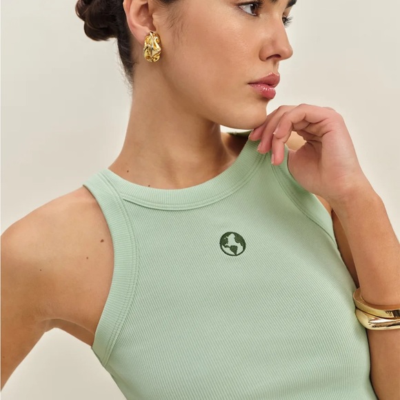 Reformation | Tops | Reformation Tash Tank Green Earth | Poshmark
